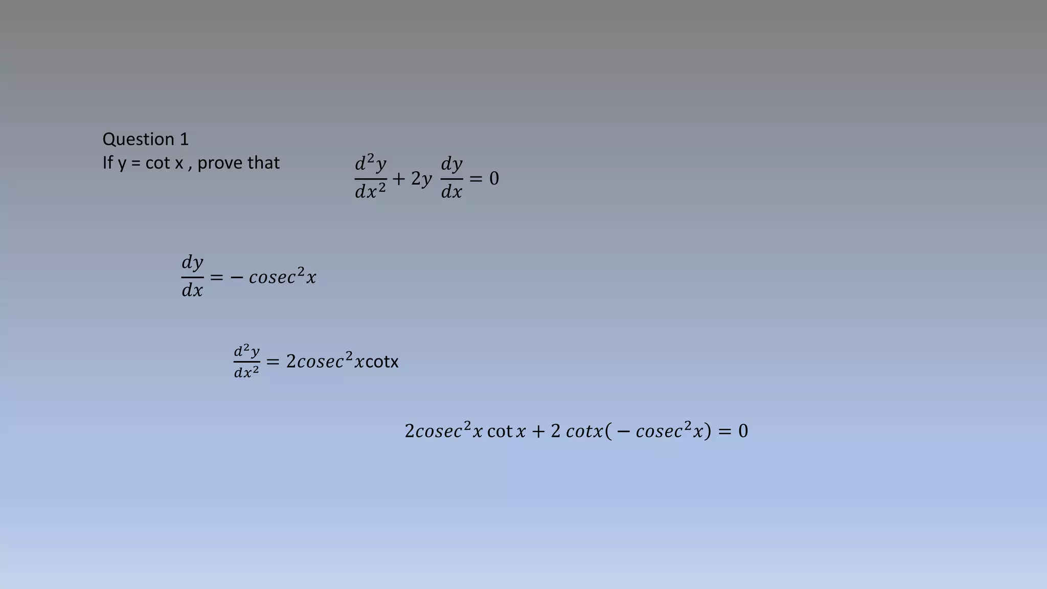 Second order derivatives | PPTX