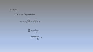 Second order derivatives | PPTX