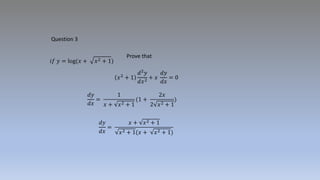 Second order derivatives | PPTX