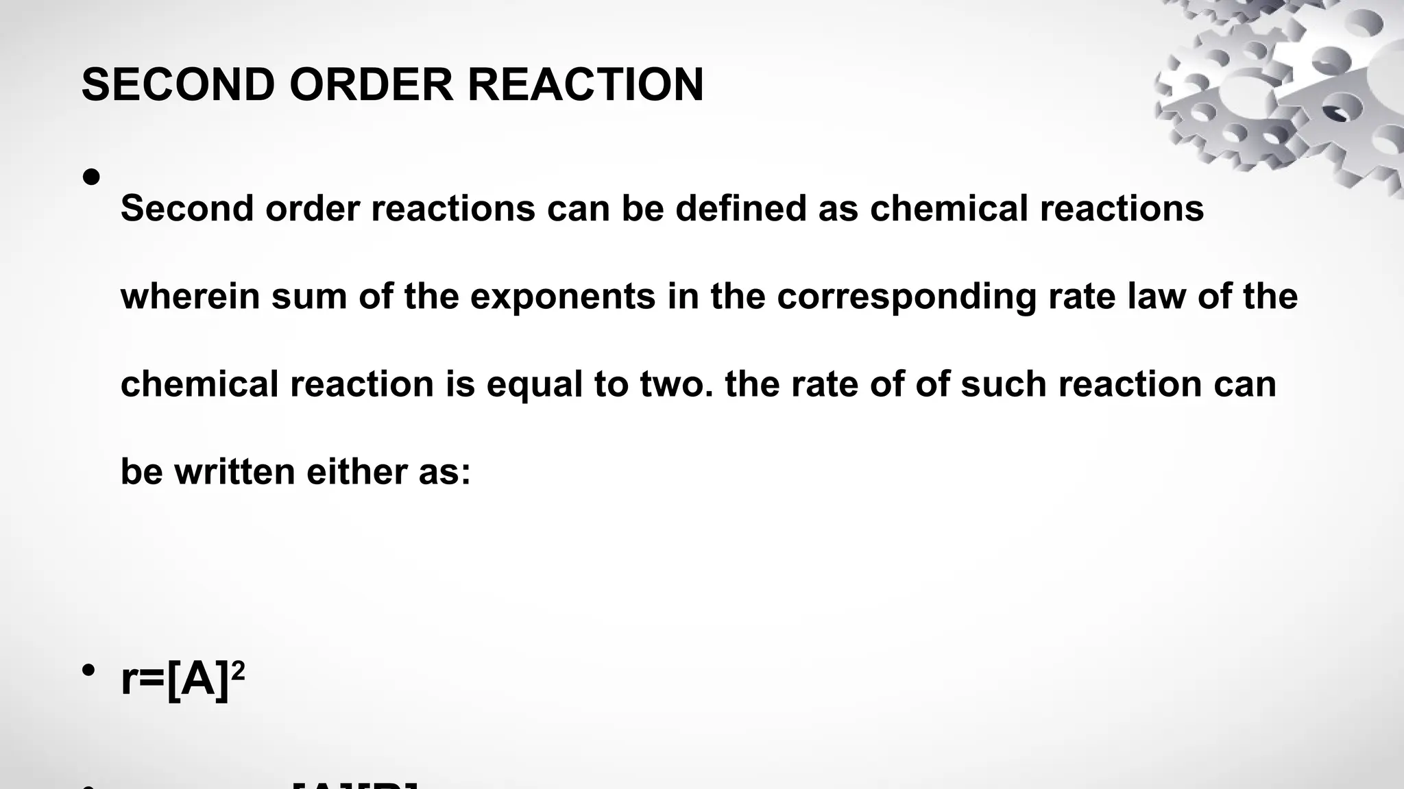 SECOND ORDER OF REACTION that is under chemistry.pptx