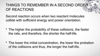 SECOND ORDER OF REACTION that is under chemistry.pptx