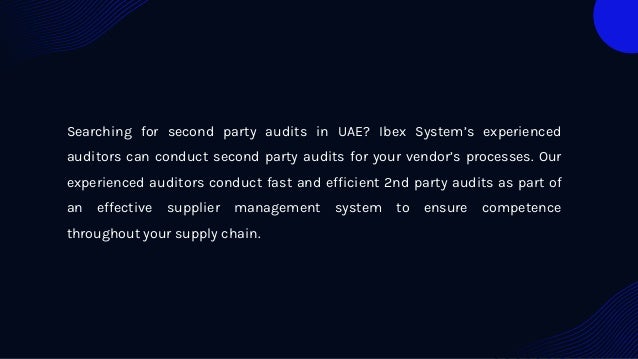 Second Party Audit Services | PPTX