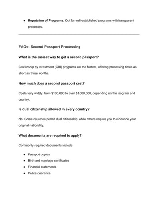 Second Passport Processing Made Simple.docx