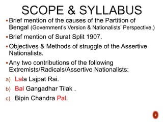 Second Phase of Indian National Movement | PPTX