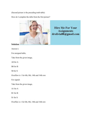 (Second picture is the preceding truth table) How do I complete the ...