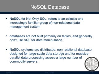 NoSQL databases | PPT