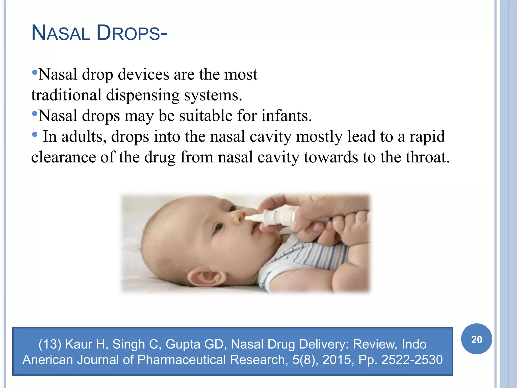 Nasal Drug Delivery System | PPTX