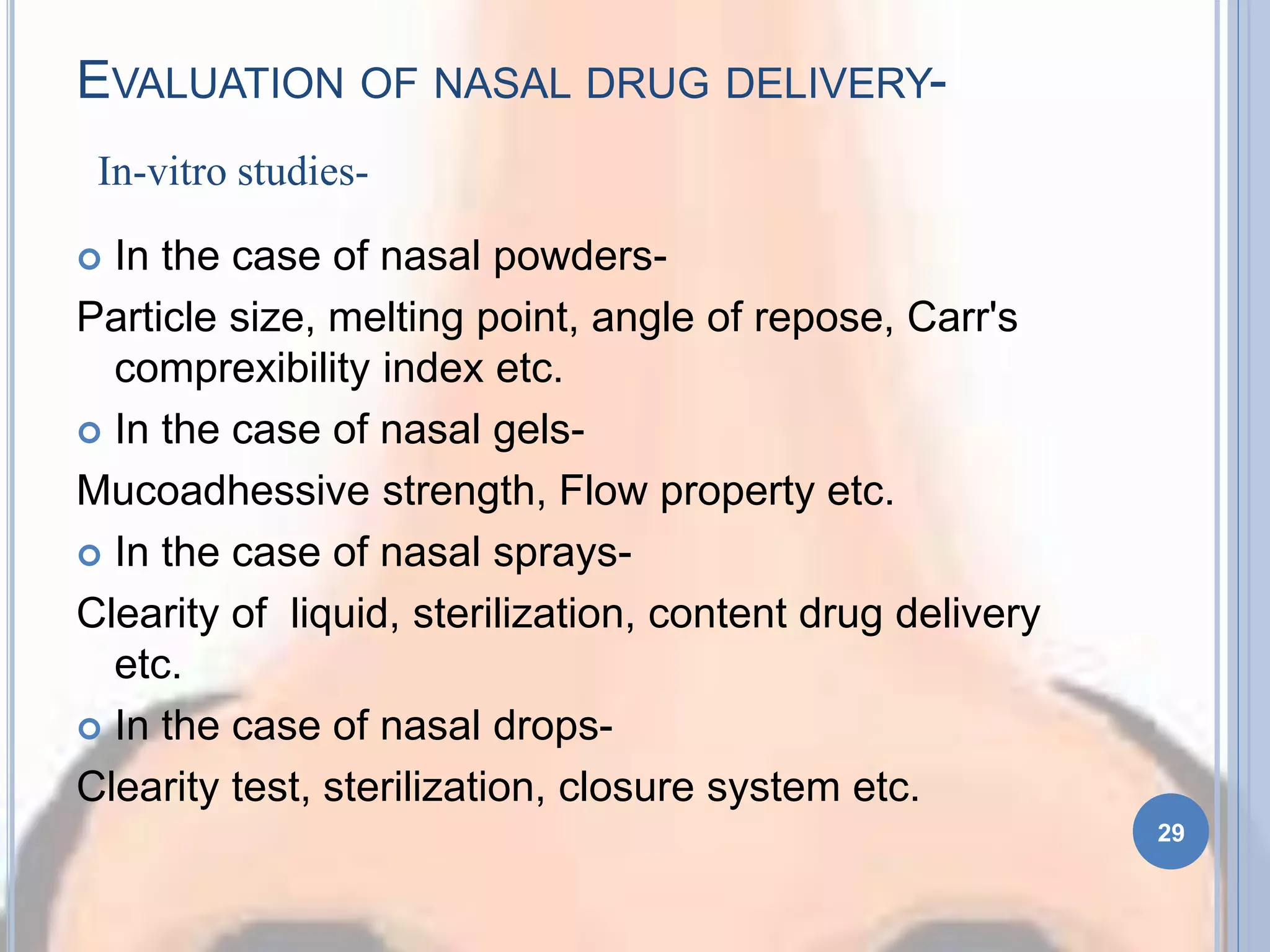 Nasal Drug Delivery System | PPTX