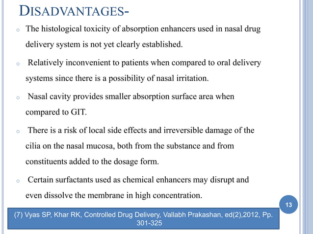 Nasal Drug Delivery System | PPTX | Ear, Nose and Throat Conditions ...