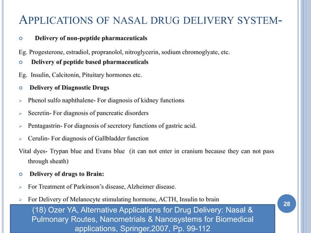 Nasal Drug Delivery System | PPTX | Ear, Nose and Throat Conditions ...