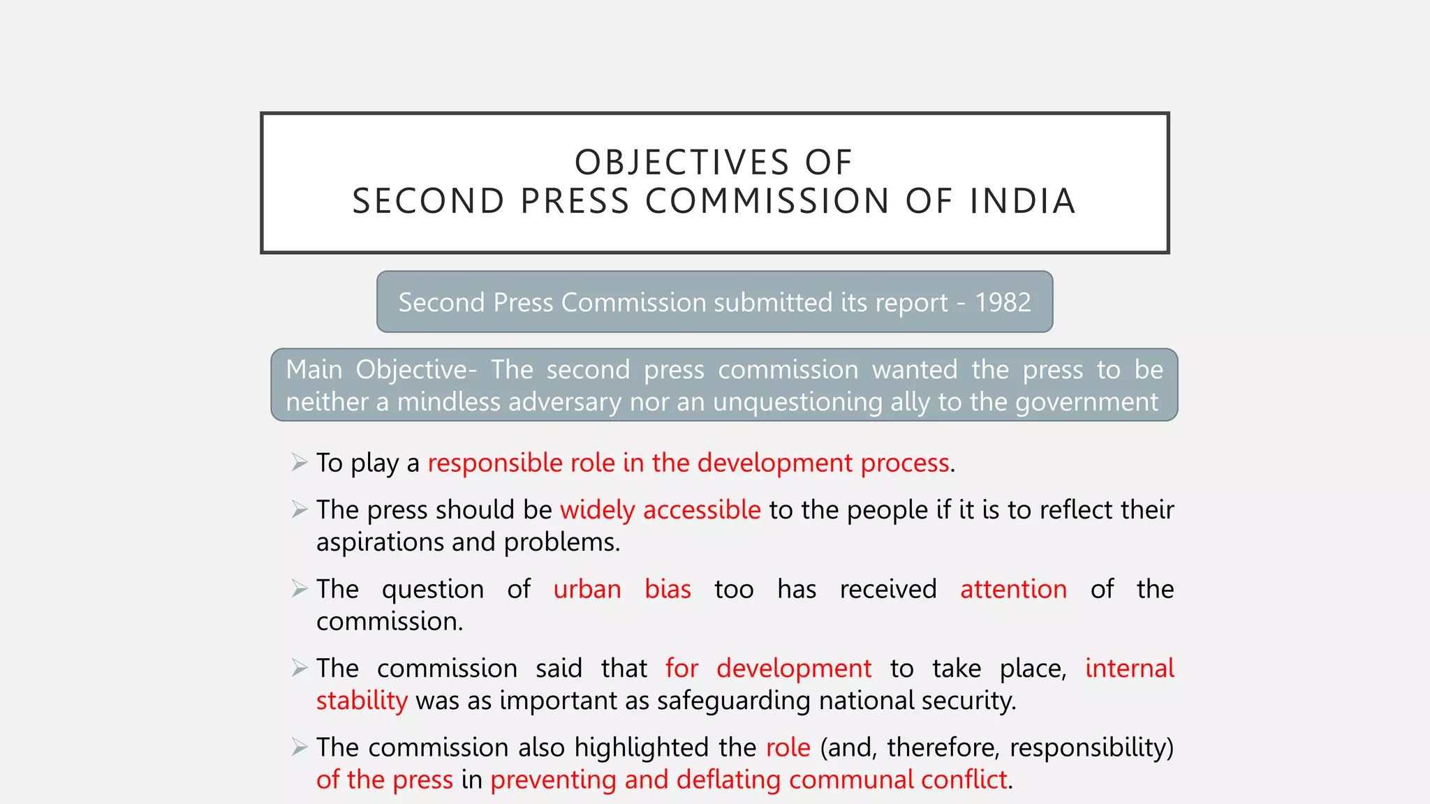Second press commission of india.pptx