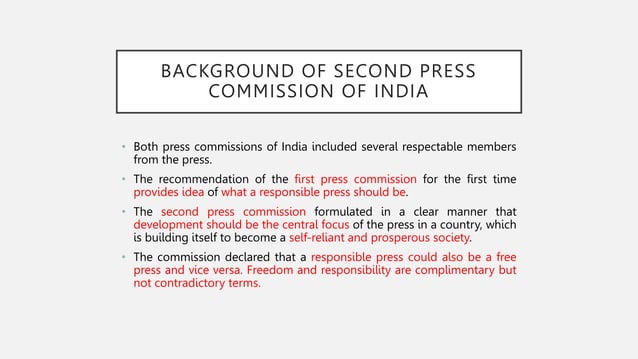 Second press commission of india.pptx