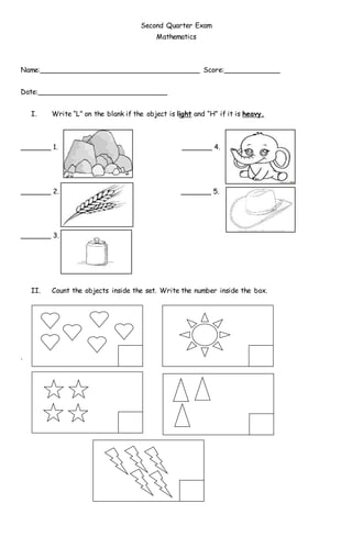 Second quarter test papers | DOCX