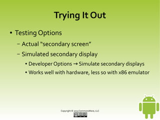 Secondary Screen Support Using DisplayManager | PPT