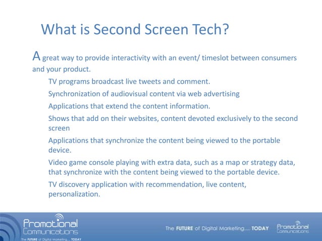 Second screen tech ppt | PPT