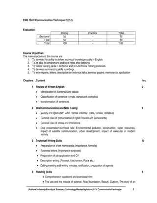 Second semester (pokhara university) | PDF