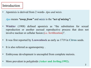 Genetic basis of apomixis | PPTX
