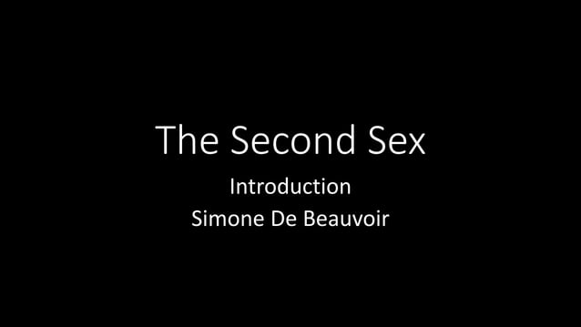 Second Sex Intro Powerpointpptx 