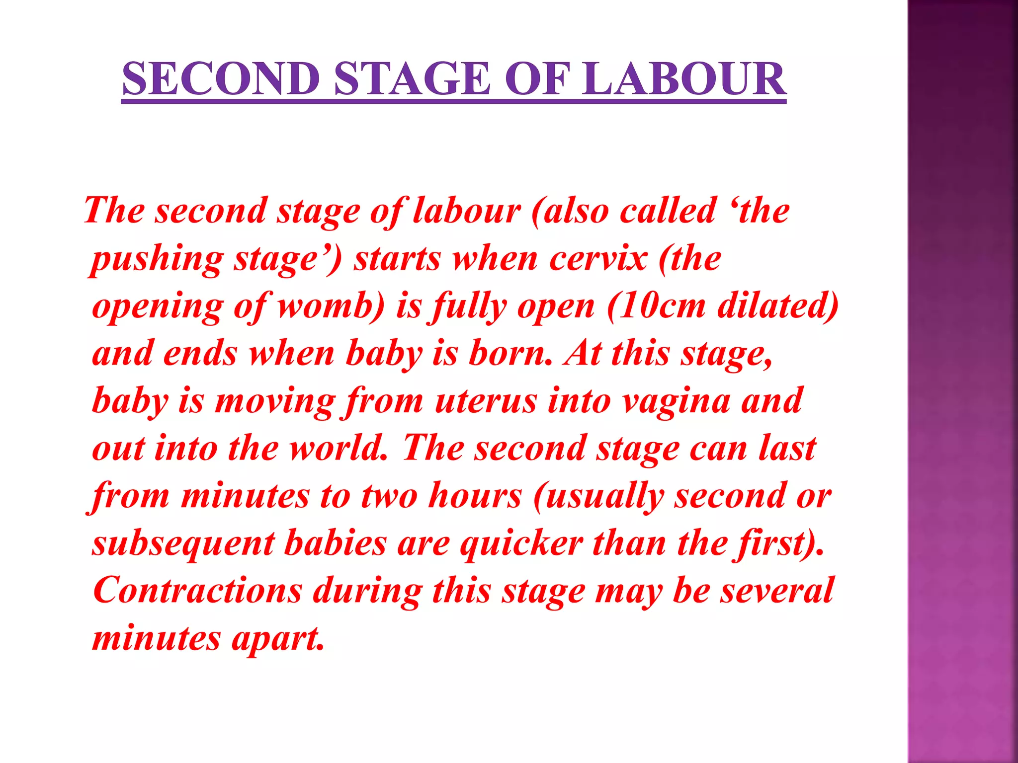 Second stage of labour | PPTX