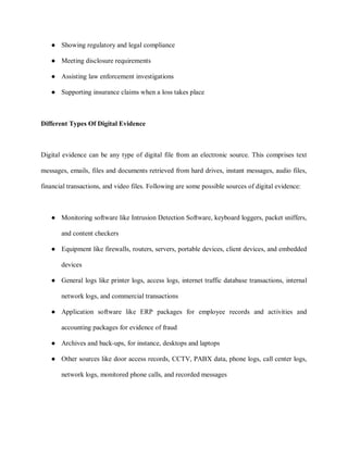 Second Step to Forensic Readiness_ Types and Sources of Digital ...