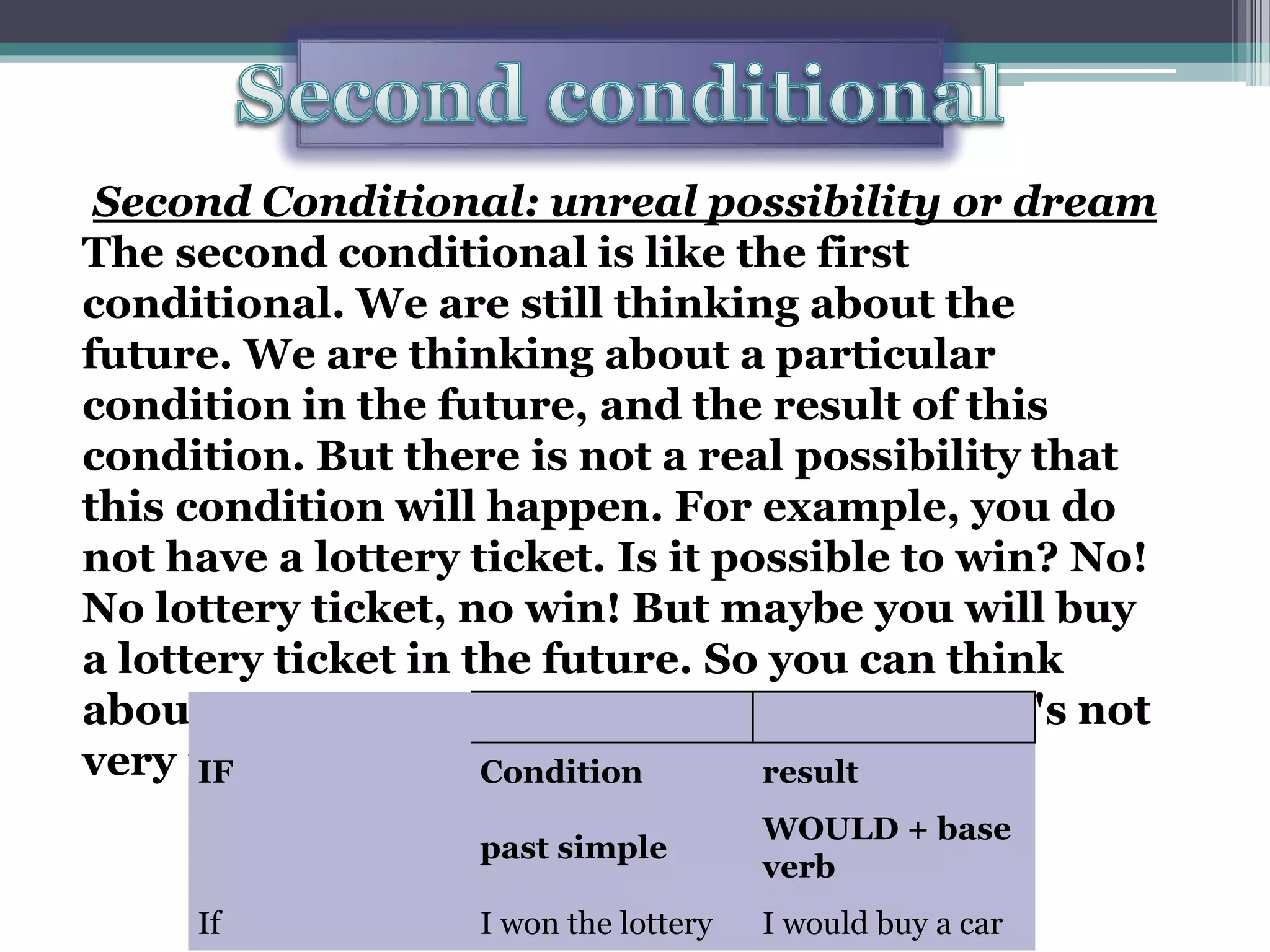 Second third conditional | PPTX