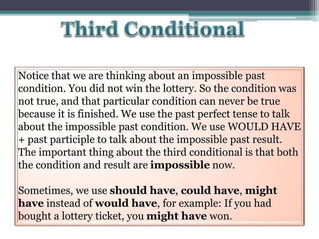 Second third conditional | PPTX