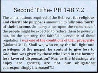 Second tithe | PPTX