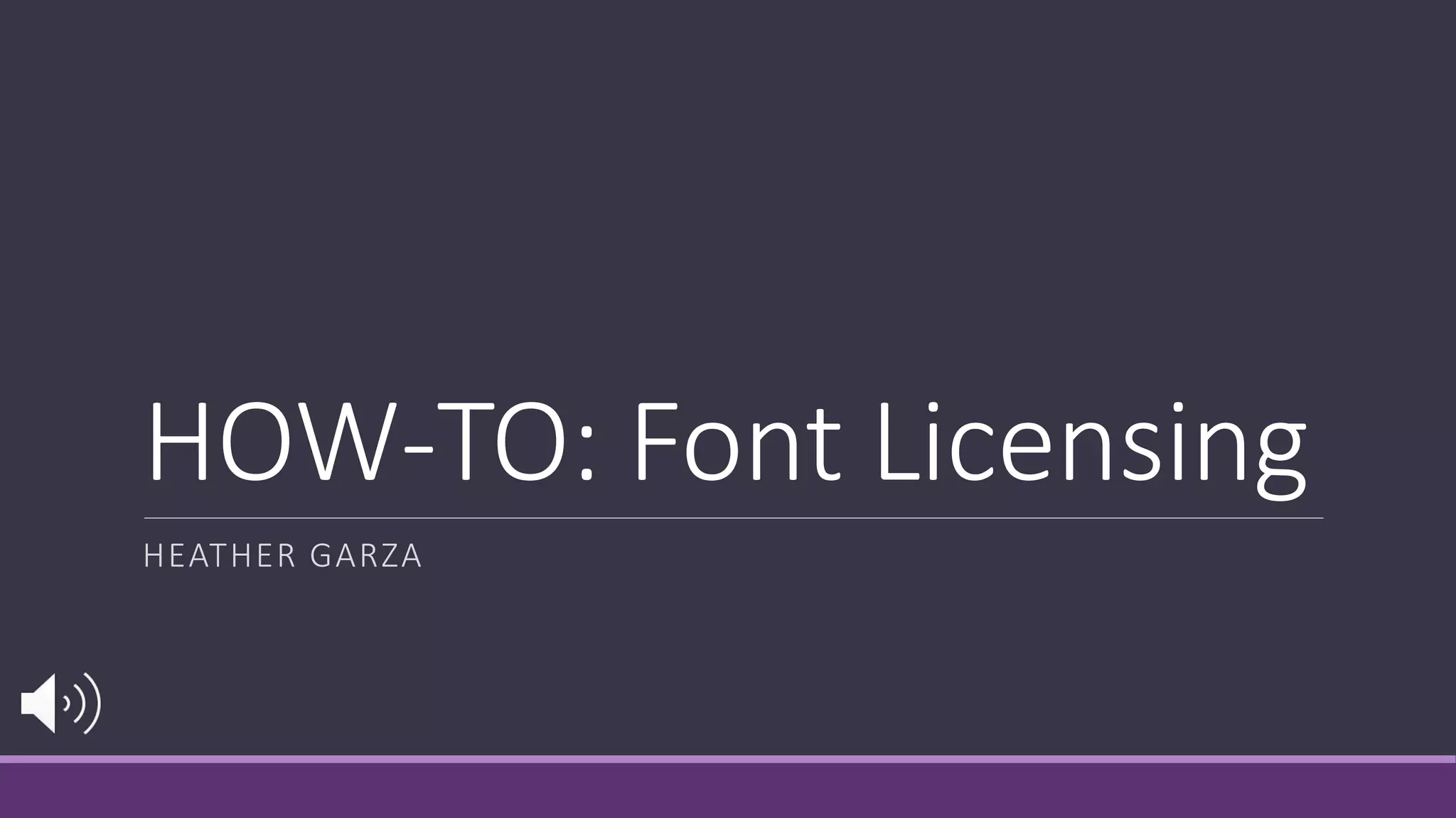 How To: Font Licensing | PPTX | Desktop Publishing | Computer Software ...