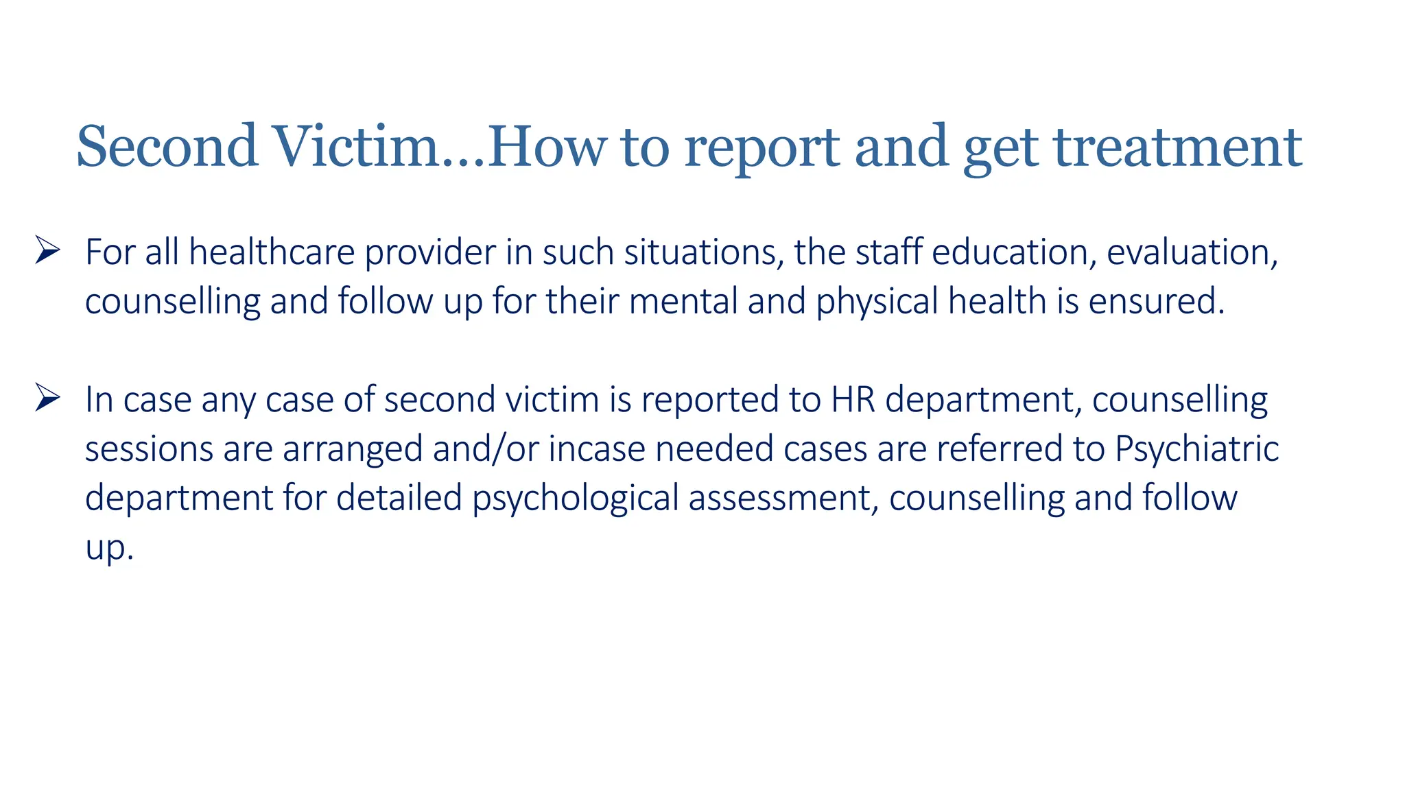 Second Victim policies in care of thr.pptx