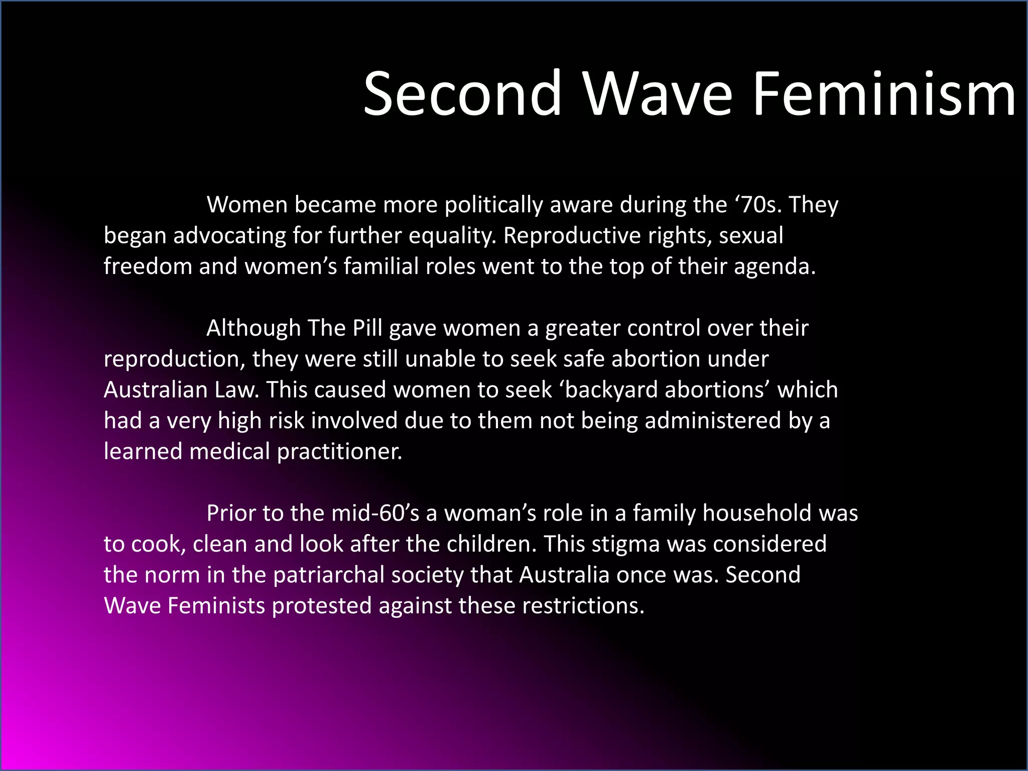 Second wave feminism | PPT