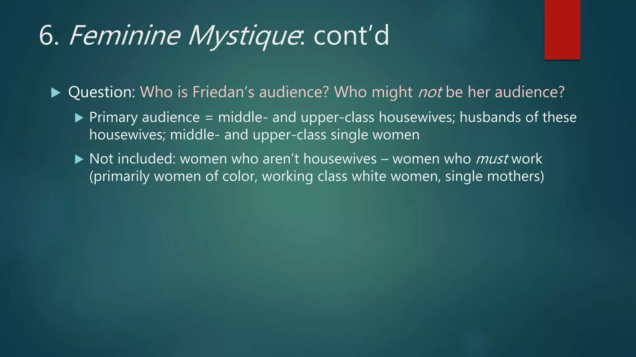 HUM16: Second wave feminism | PPTX