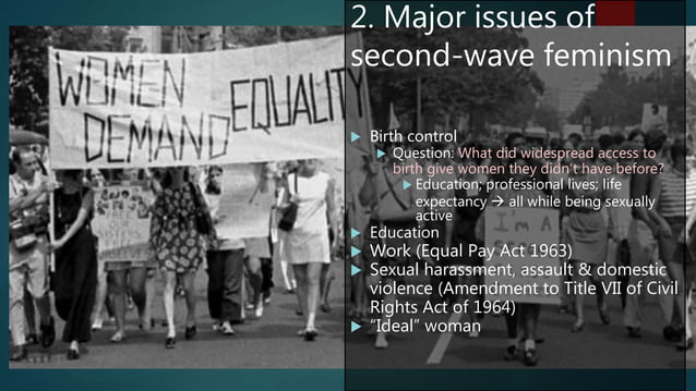 HUM16: Second wave feminism | PPTX | Debated Sensitive Social Issues ...