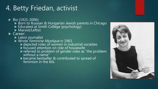 HUM16: Second wave feminism | PPTX