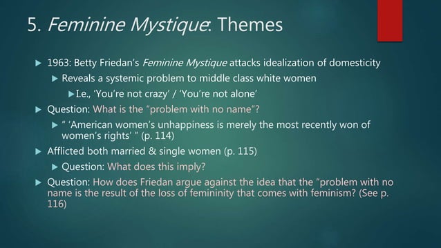 HUM16: Second wave feminism | PPTX | Debated Sensitive Social Issues ...
