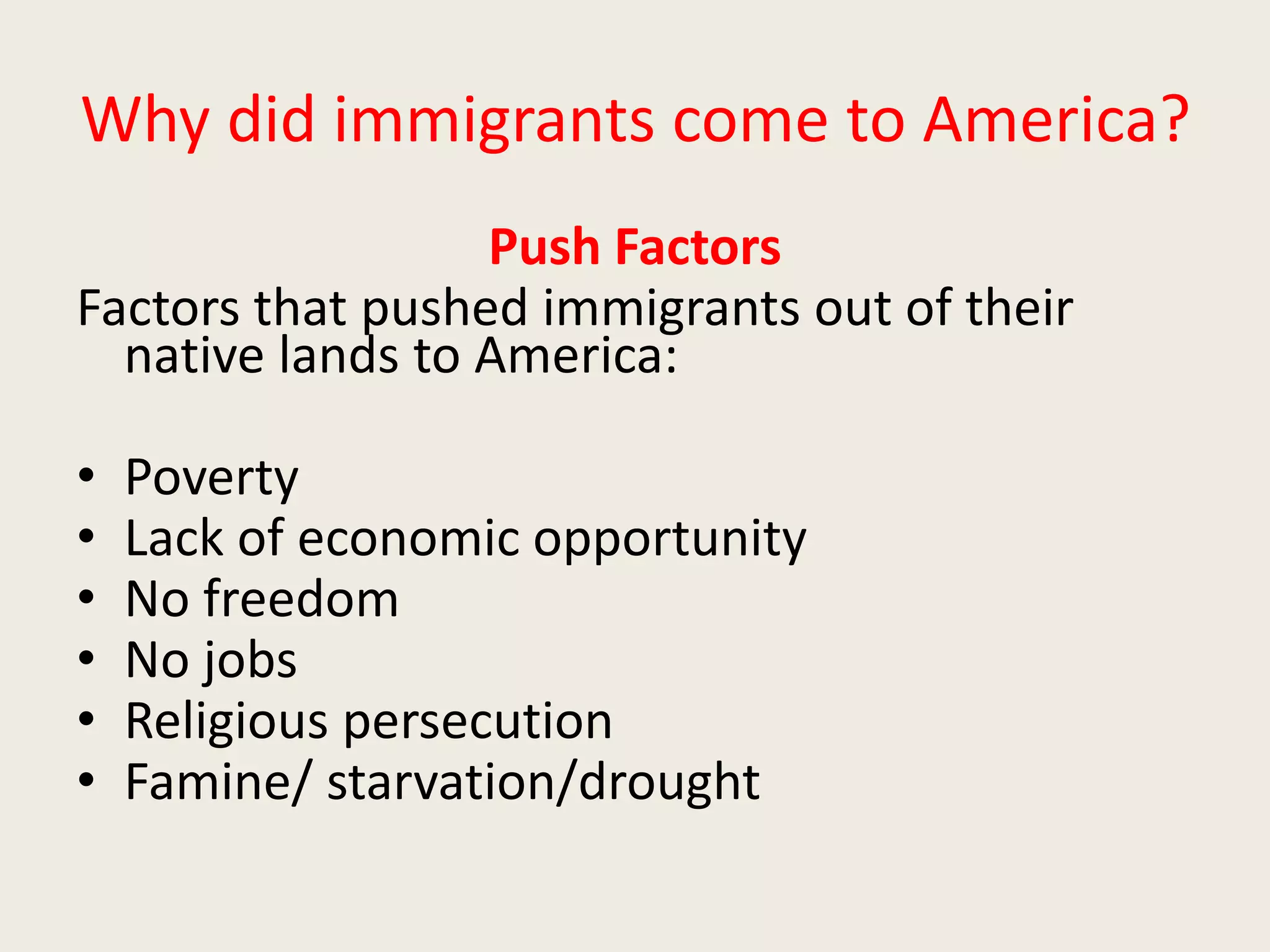 Second Wave Immigration | PPTX | Politics