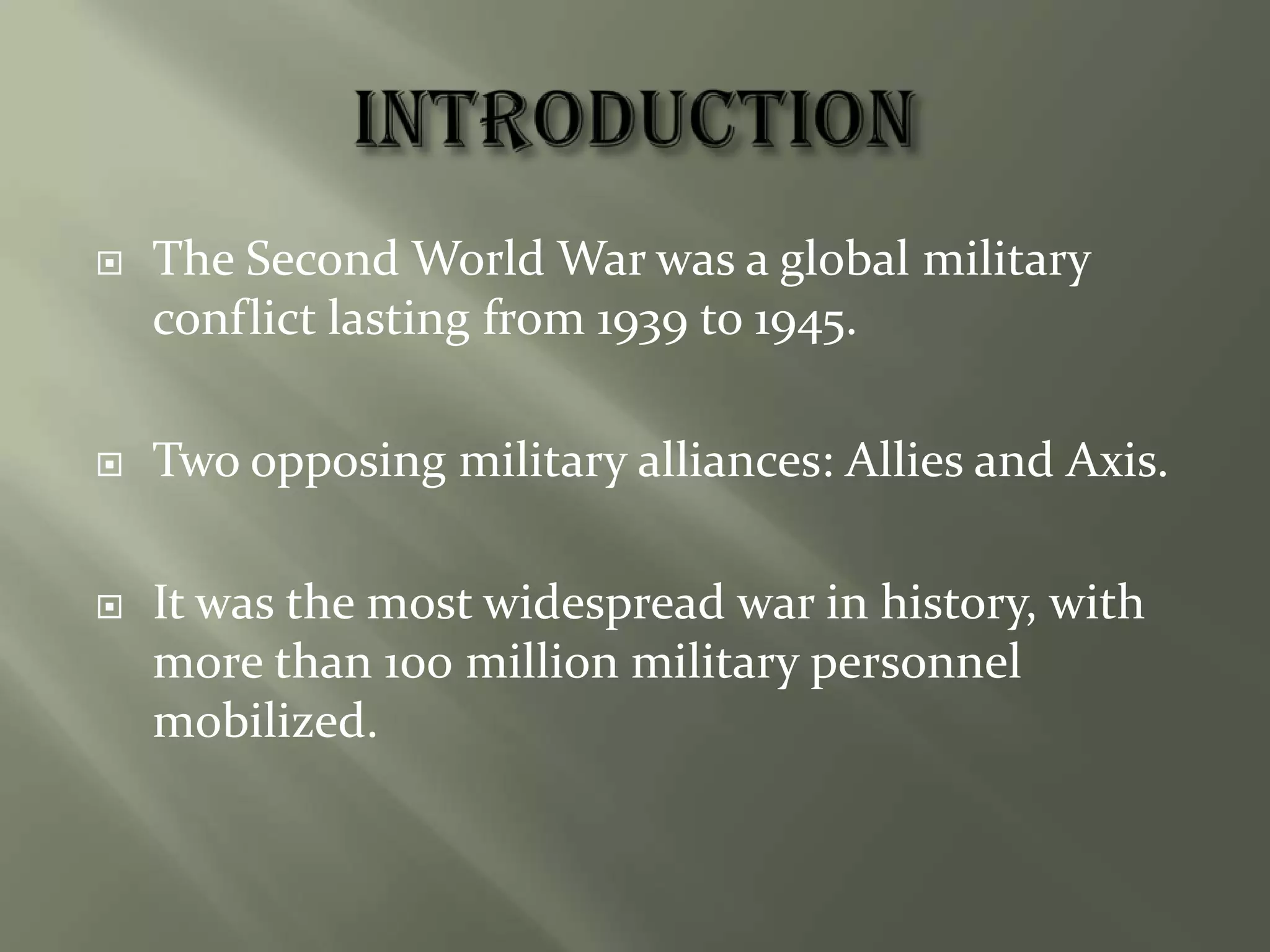 Second world war | PPT