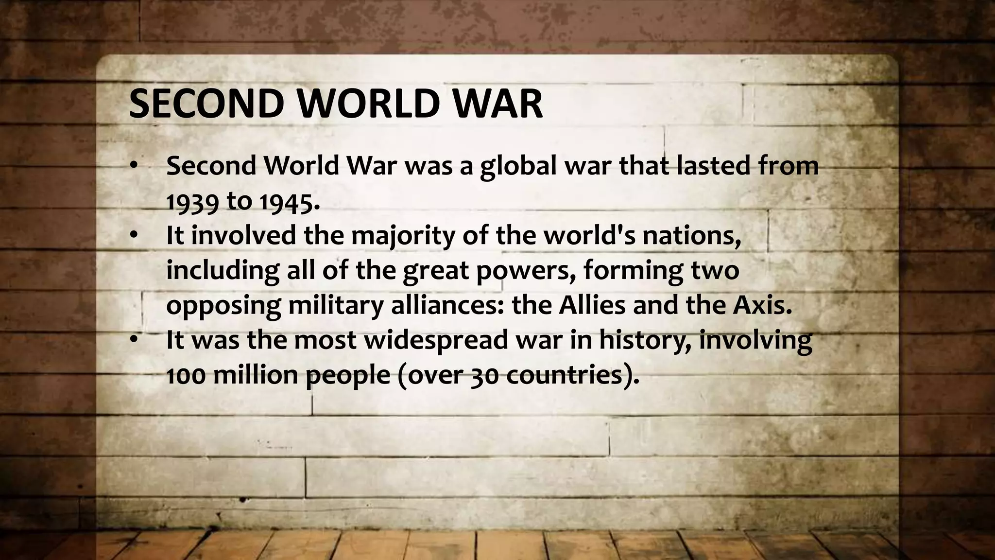 HISTORY YEAR 9 - WORLD WAR 2 | PPTX