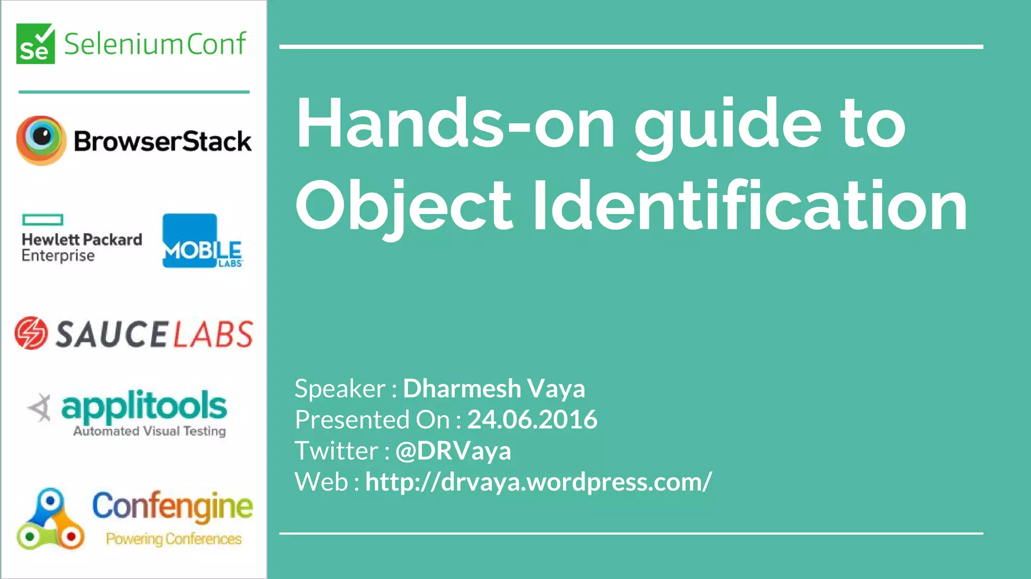 Hands-on Guide to Object Identification | PPT