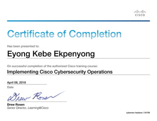 SECOPS completion certificate | PDF | Technology & Computing
