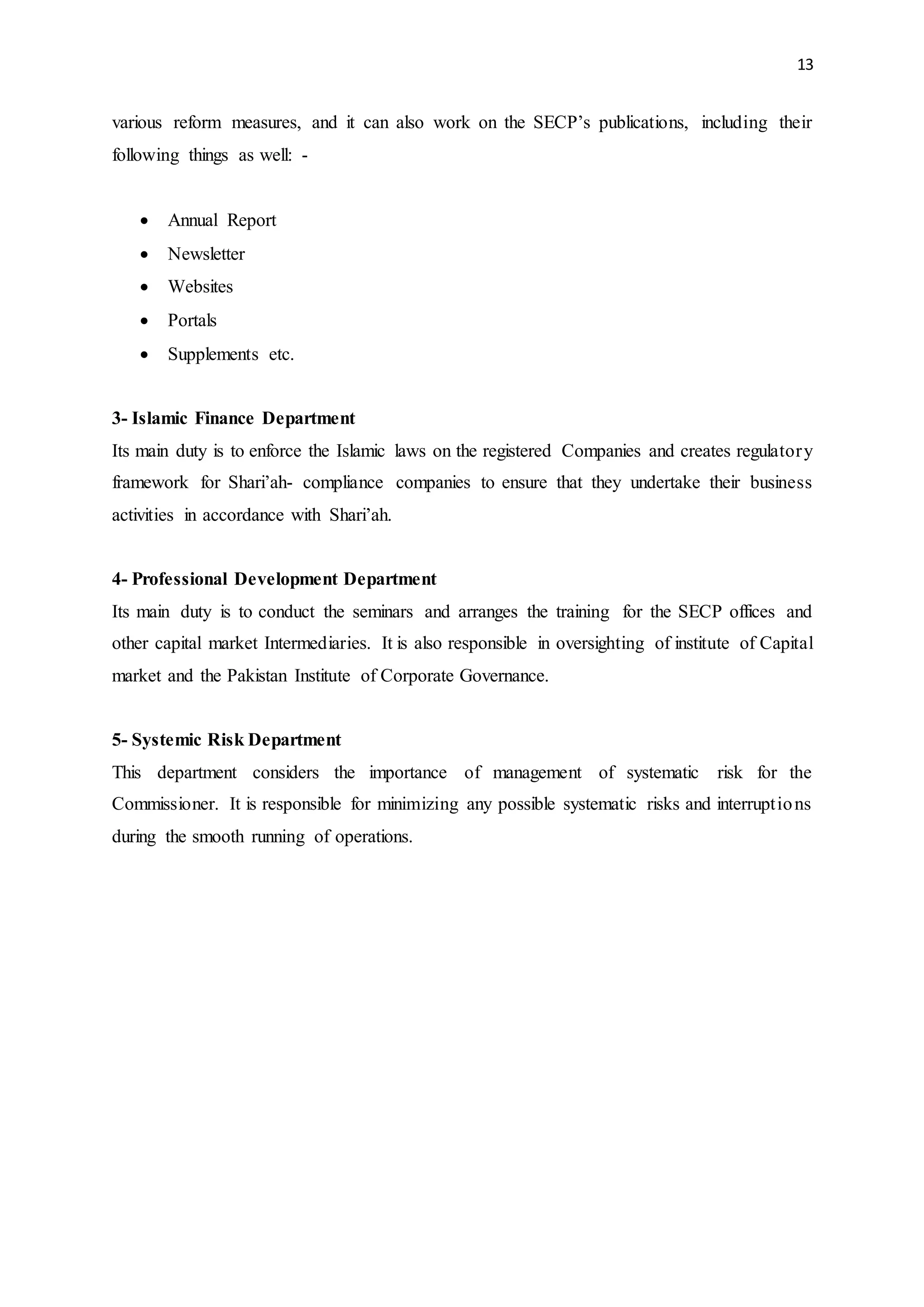 Securities & Exchange Commission of Pakistan (SECP) | DOCX