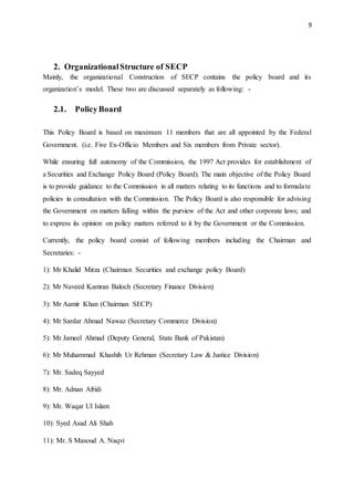 Securities & Exchange Commission of Pakistan (SECP) | DOCX