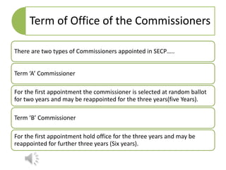 Securities and Exchange Commission Of Pakistan act 1997 | PPTX