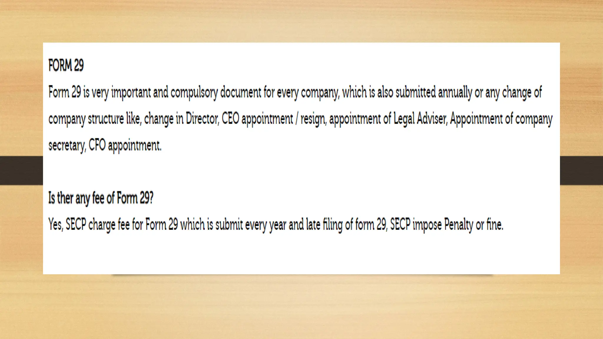 SECP Corporate Filing in Pakistan Punjab | PPTX
