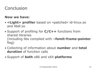 SECR'13 Lightweight linux shared libraries profiling | PPT
