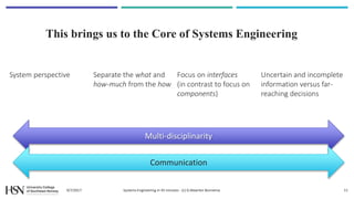 Systems Engineering in 45 minutes | PPTX