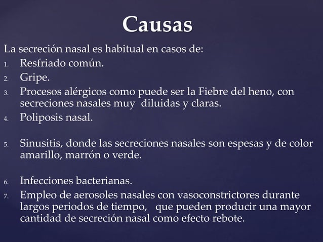 Secreción nasal-mamaria-y-otica | PPTX
