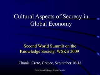 Secrecy in global economy | PPT