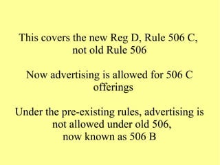 SEC Regulation D, Rule 506 C, Advertising Your Private Securities ...