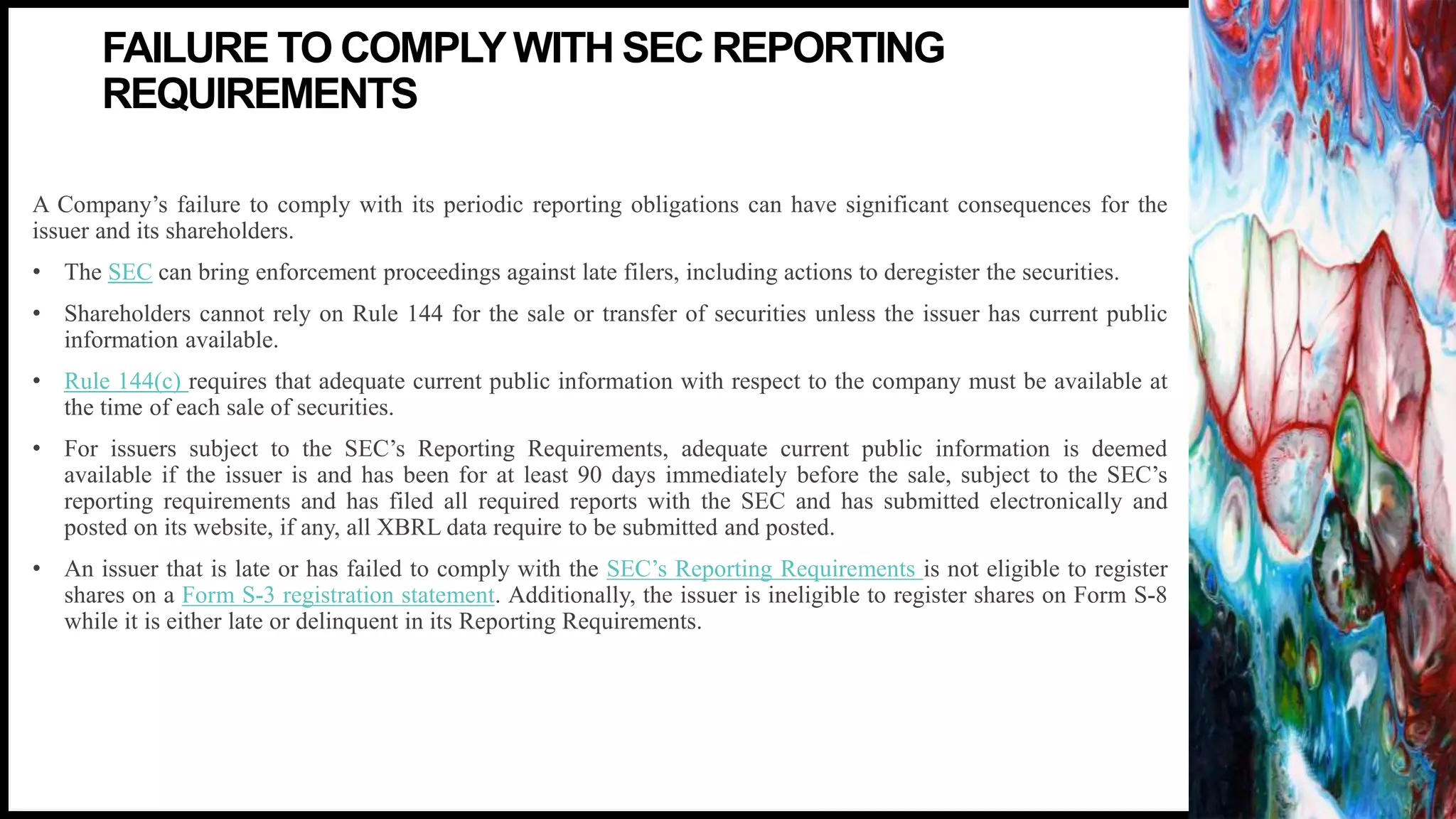 Sec Reporting Obligations | PPTX