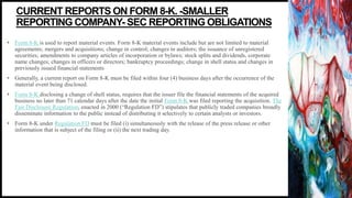 Sec Reporting Obligations | PPTX | Stocks and Bonds | Personal Investing
